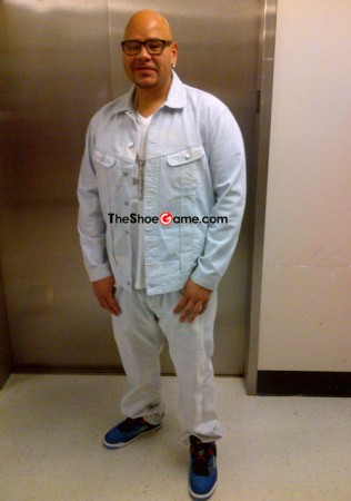 Fat Joe en baskets Nike Air Jordan Spizike Knicks