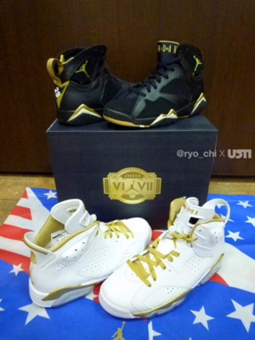 Jordan 6/7 Golden Moments : le pack en 14 images