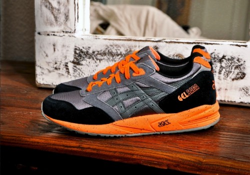 Asics Gel Saga Navy/Neon & Orange - chaussures