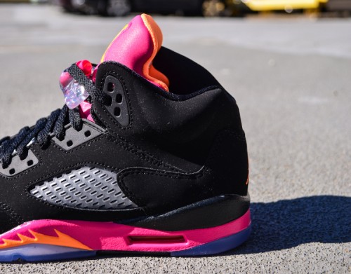 Air Jordan 5 noir & rose - basket pour femme