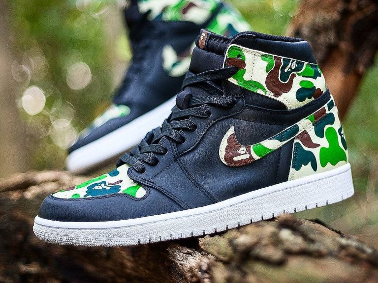 Bape : 15 sneakers customisées qui s'en inspirent : Air Jordan 4...