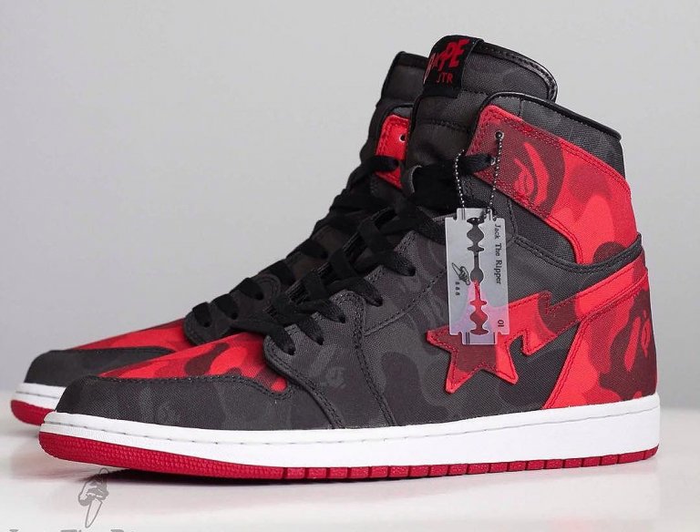 Bape : 15 sneakers customisées qui s'en inspirent : Air Jordan 4...