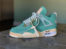 A quoi ressemble la Air Jordan 4 custom Off White Sail Neptune Green