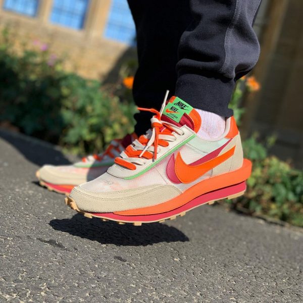 Comment porter la Nike LDWaffle x Sacai x Clot Net Orange Blaze DH1347 ...