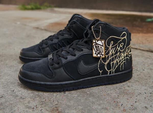 Nike SB Dunk High Pro x Sure Faust Black Metallic Gold Graffiti