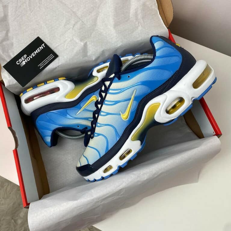 Nike Air Max Plus TN1 University Blue Coconut Milk Topaz Gold