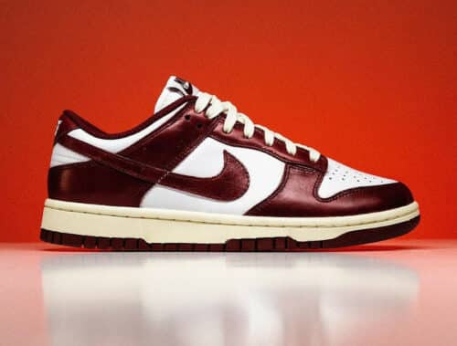 Nike Dunk Low Team Red White (cuir brillant) FJ4555-100