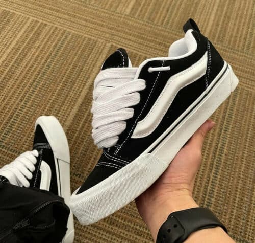 Vans Knu Skool Sidestripe 3d Black White Panda Vn0009qc6bt