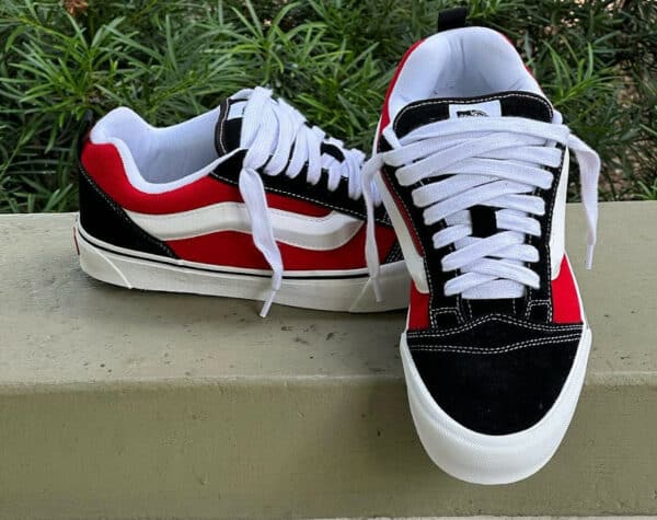 Vans Knu Skool Bred Red True White (gros logo) VN0009QC6RT