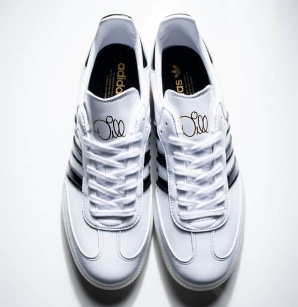 adidas Samba x Jason Dill cuir verni White Black Gold IE5158